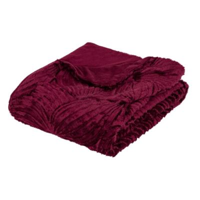Plaid fourrure Automne rouge rubis 120x160cm - Atmosphera