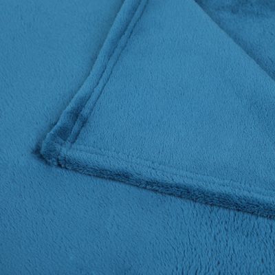 Plaid lulu bleu foncé GoodHome L.180x l.150 cm
