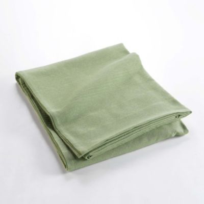 Plaid uni en polycoton pour canapé ou lit (180x220 cm - Sauge)
