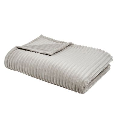 Plaid XL côtelé coloris écru L.150 x l.200cm | Castorama