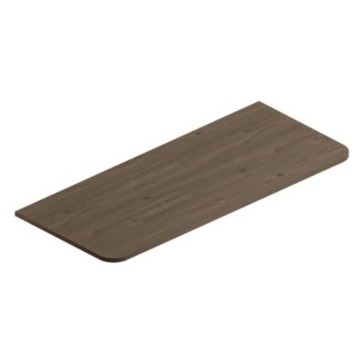 Plan de toilette en mélaminé décor noyer Alba 119,5 cm