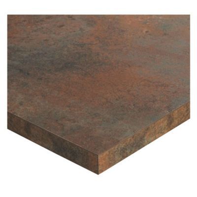 Plan de travail d'angle stratifié aspect bois Karusti 97,7 x 65 cm ép ...