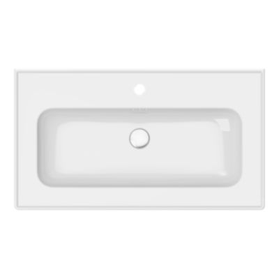 Plan vasque en céramique blanc l.80 cm, GoodHome Endell