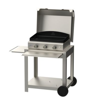 Plancha Gaz Avec Chariot Et Couvercle