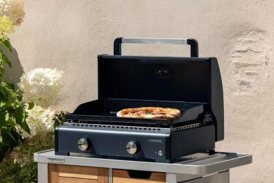 Plancha gaz Sigma Cook 2 brûleurs Campingaz avec couvercle de cuisson