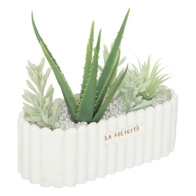 Plante artificielle "Rivi" - pot en céramique - H15 cm - Atmosphera | Castorama