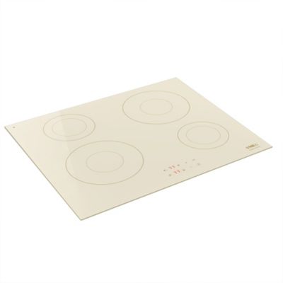 Plaque de cuisson induction 4 foyers - coloris crème - l.60 x P.51,5 x ...