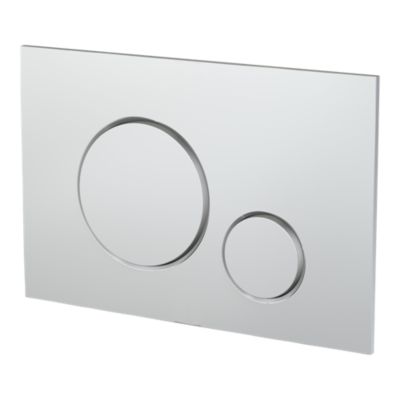 Plaque de déclenchement WC double touche chromée GoodHome
