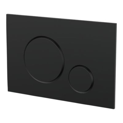 Plaque de déclenchement WC double touche noir mat GoodHome