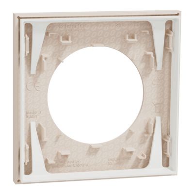 Plaque de finition 1 poste, beige sable, Odace