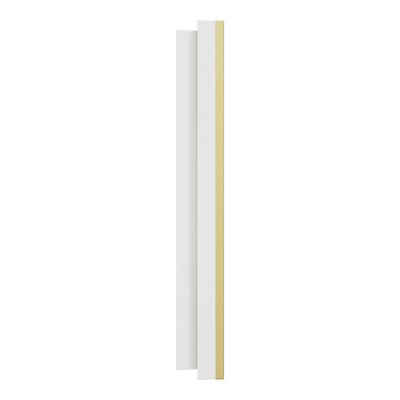 Plaque de finition 1 poste, effet laiton support blanc, Odace Métal