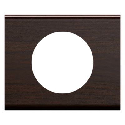 Plaque de finition 1 poste Legrand Céliane CP2501 coloris frêne wengué ...