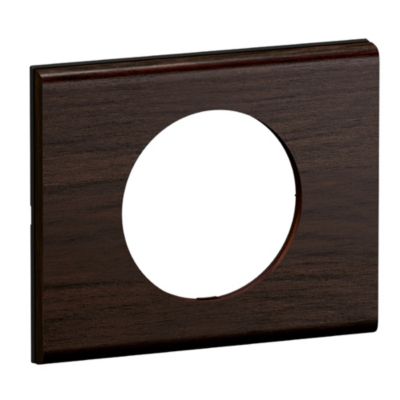 Plaque de finition 1 poste Legrand Céliane CP2501 coloris frêne wengué ...