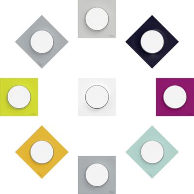 Plaque de finition 1 poste Schneider Electric Odace Styl S540702 ...