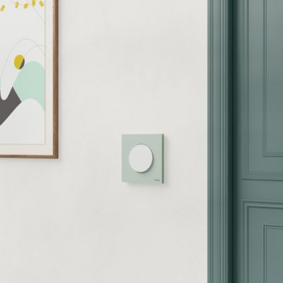 Plaque de finition 1 poste, vert jade, Odace