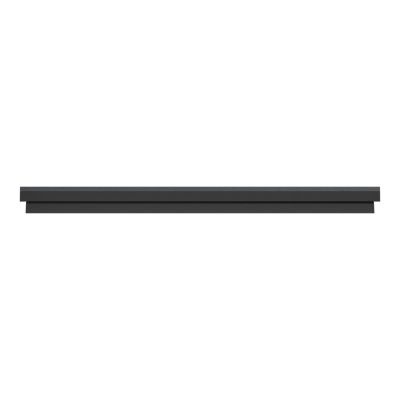 Plaque de finition 2 postes, effet Perle noire support noir, Odace Métal