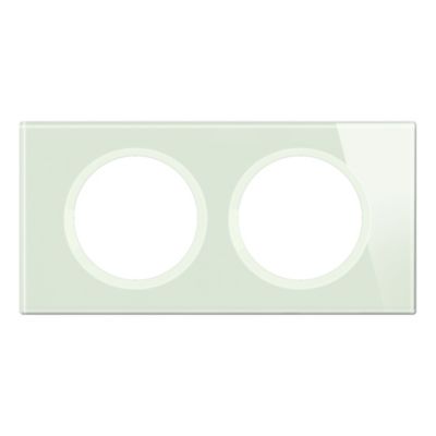 Plaque de finition 2 postes Legrand Céliane CP2002 coloris verre opale ...