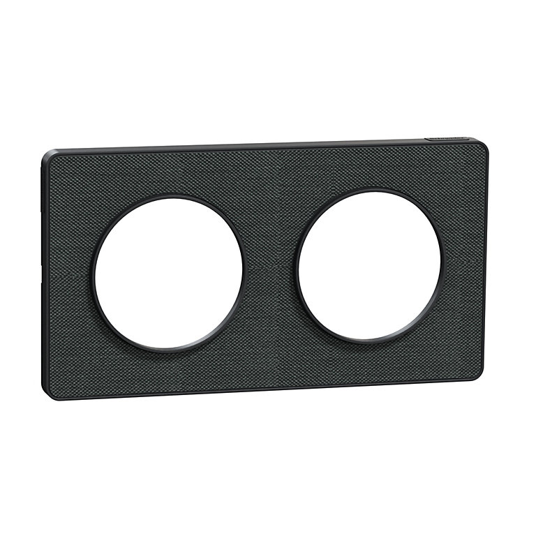Plaque de finition 2 postes Schneider Electric Odace Kvadrat S540804KB ... Plaque de finition 2 postes Schneider Electric Odace Kvadrat S540804KB ...