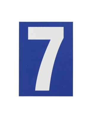 Plaque de signalisation 7, marquage blanc sur fond bleu, panneau PVC ...