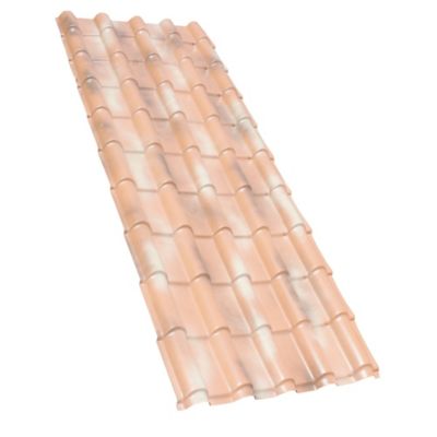 Plaque de toiture imitation tuile Coverlife en pvc sienne antique - 230 ...