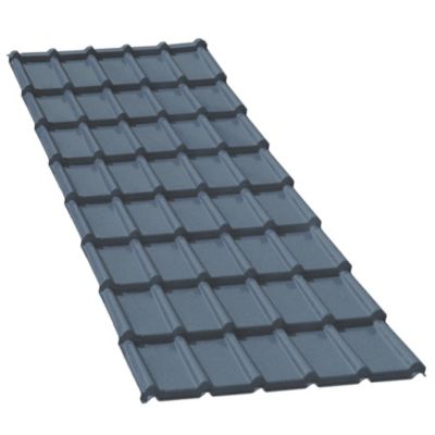 Plaque de toiture imitation tuile Coverlife Tegola en pvc bleu ardoise ...