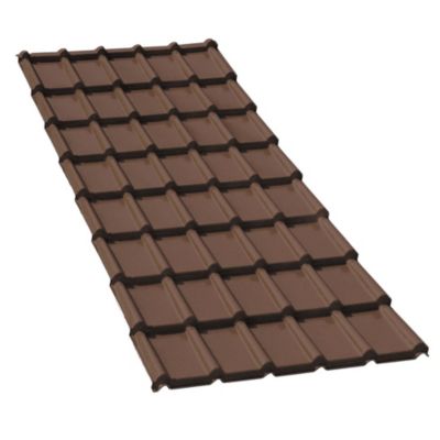 Plaque de toiture imitation tuile Coverlife Tegola en pvc marron - 208 ...