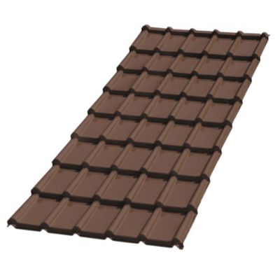 Plaque de toiture imitation tuile Coverlife Tegola en pvc marron - 208 ...