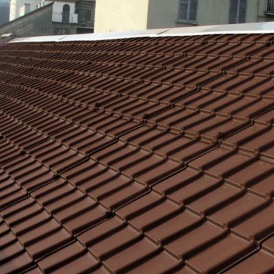 Plaque de toiture imitation tuile Coverlife Tegola en pvc marron - 208 ...