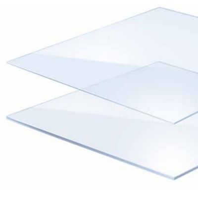 Plaque de verre synthétique Polyglass clair lisse translucide 50x50cm ...