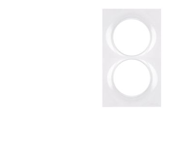 Plaque enjoliveur double verticale ent. 57 mm blanche Schneider Odace Styl