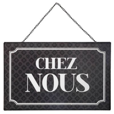 Plaque - métal - noir - 28x18 cm - Multicolore- Atmosphera | Castorama