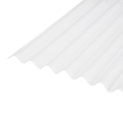 Plaque ondulée pvc transparent 200 x 90 cm (vendue à la plaque) | Castorama