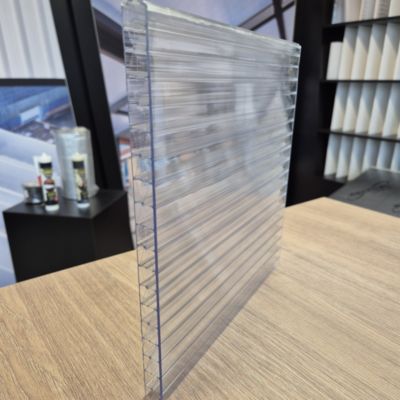 Plaque polycarbonate alvéolaire l.0.98 x L.4m, ep.16 mm, 2.5KG/M2 5 parois Transparent 5pcs