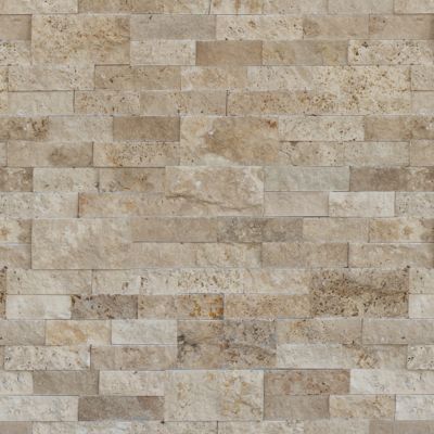 Plaquette de parement pierre naturelle - NATIMUR PANTEON TRAVERTIN - Modulo - 0,556m² ...