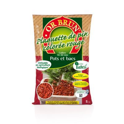 Plaquette de pin colorée rouge 5L