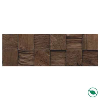 Plaquettes de parement mural en teck cube Sulawesi 552 x 184 x 10 20 mm ...