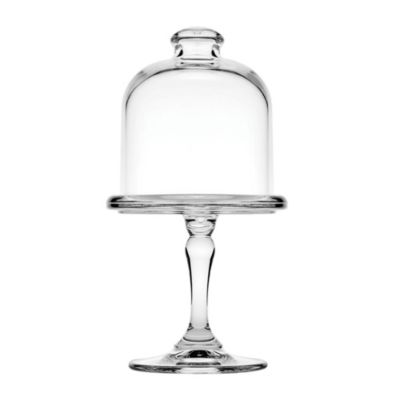 Plat mini à pâtisserie avec cloche 10 cm (lot de 2)