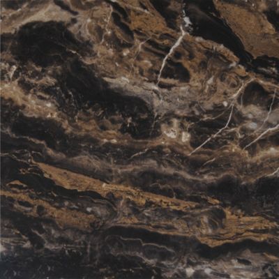 Plateau 140x70 decor marbre capuccino chants laiton - Restootab