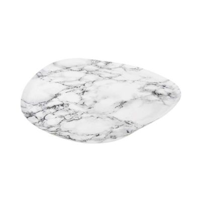 Plateau effet marbre blanc Marble 25 cm | Castorama