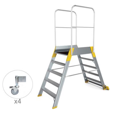Plateforme 2x6 marches - Hauteur max. de travail 3.26m - 9706R