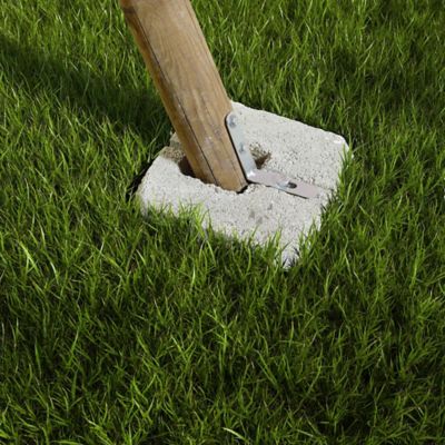 Plot béton à enterrer pour portique L. 28 x P. 28 x H. 20 cm