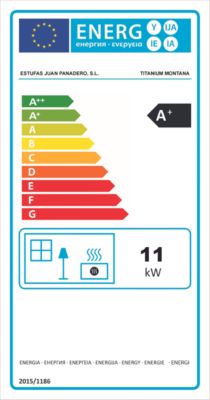 Poêle à bois Juan Panadero Montana 11 kW / Haute efficacité 85 % ...