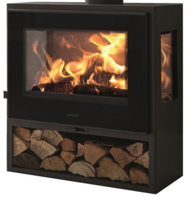 Poêle à bois en acier Panadero Java 3V 5.9kW 210m3 | Castorama