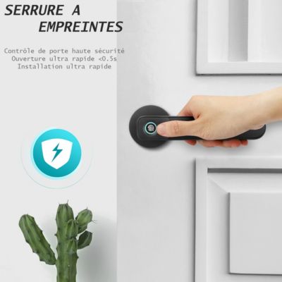 Poignée connectée à codes pour serrure de porte