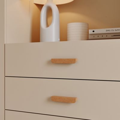 Poignée de meuble effet chêne, entraxe 96 mm GoodHome Minzh