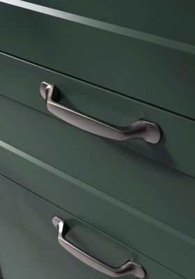 Poignée de meuble nœud GoodHome Govlin aluminium effet nickel satin ...