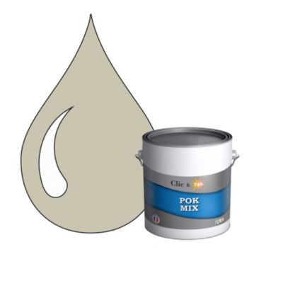 POK MIX : Peinture Meuble Satinée Multi-supports Intérieur - 3L - RAL 7044 - Gris Soie - Clic ...
