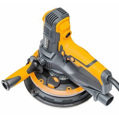 Ponceuse plâtre à main 1400W LED 360 degrés sac et 12 disques de ponçage