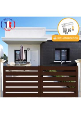 Portail alu battant SAH en kit +MOT dim. L.3000 (entre piliers) X H.1500 mmMOT SGS Essential ...