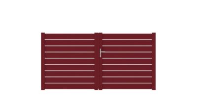 Portail battant rioz 300x152 cm Rouge pourpre cm Rouge pourpre 3004 ...